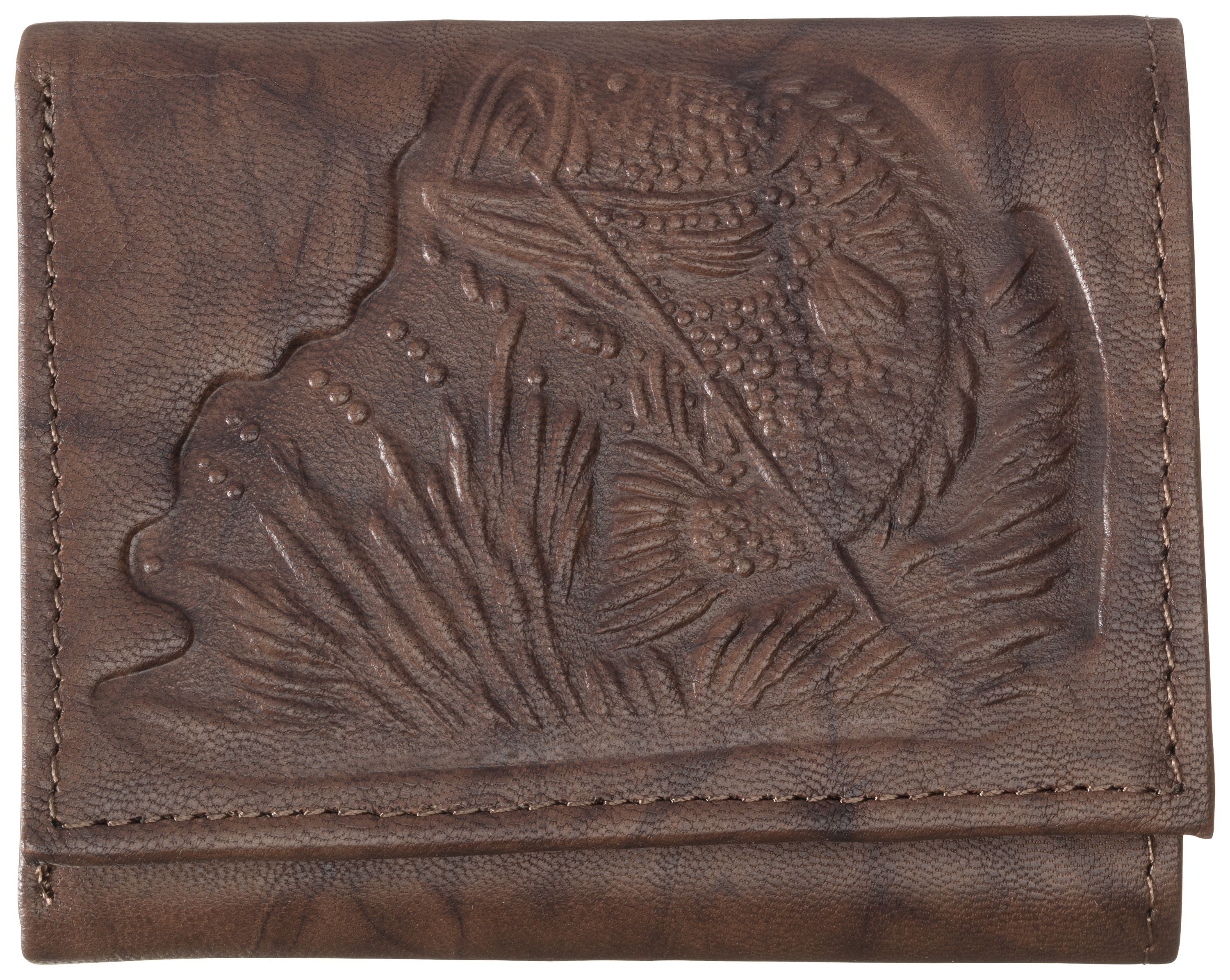 Bass Pro Shops Montana Leather Bass Trifold Wallet | Bass Pro Shops